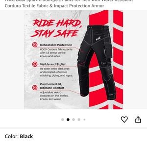 Pants | Hwk Dual Sport Motorcycle Pants For Men With Water Resistant ...